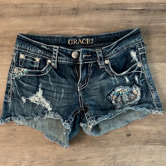 Grace in LA | Shorts | Grace In La Short Cut Off Shorts Size 25 | Poshmark